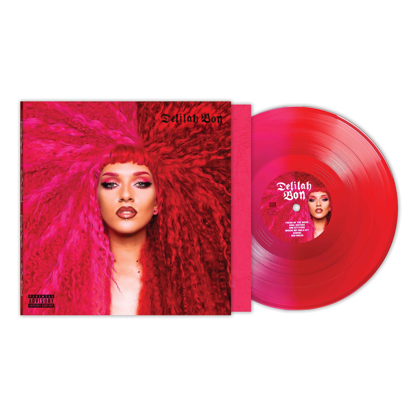 'Delilah Bon' (Red/Pink Vinyl) Debut Album – Puke Pop Limited
